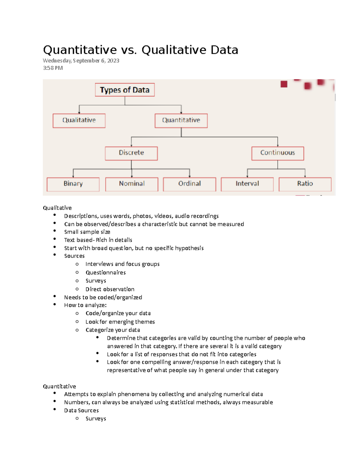 Quantitative vs. Qualitative Data - Quantitative vs. Qualitative Data ...