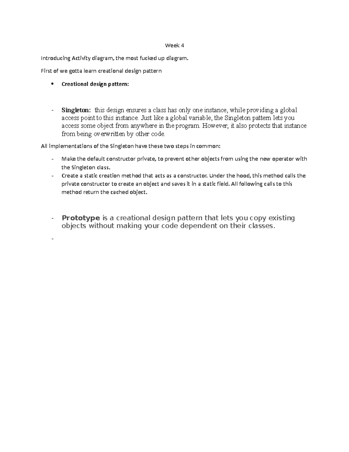 Week 4 Lecture Notes Week 4 Introducing Activity Diagram The Most Fucked Up Diagram First 
