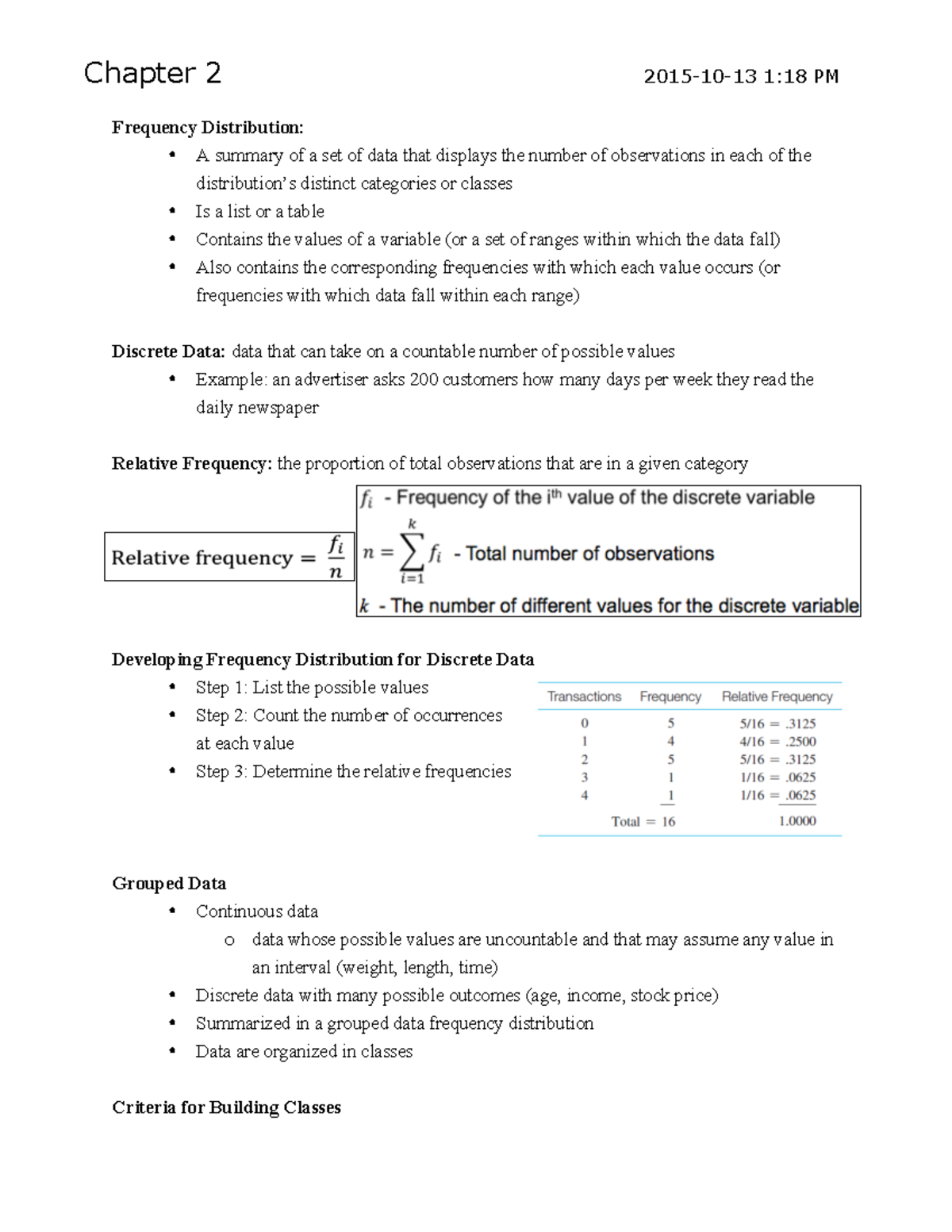 Comm 215 Chapter 2 Chapter 2 1 18 Pm Frequency Distribution A