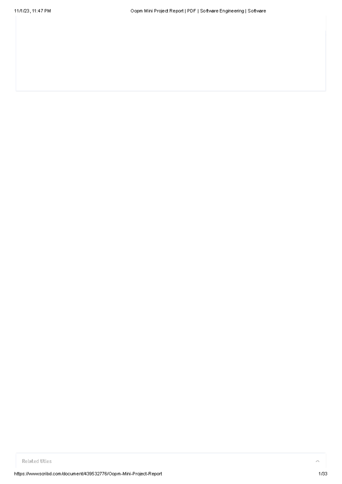 Oopm Mini Project Report PDF Software Engineering Software - 13 of 15 Search document Related ...