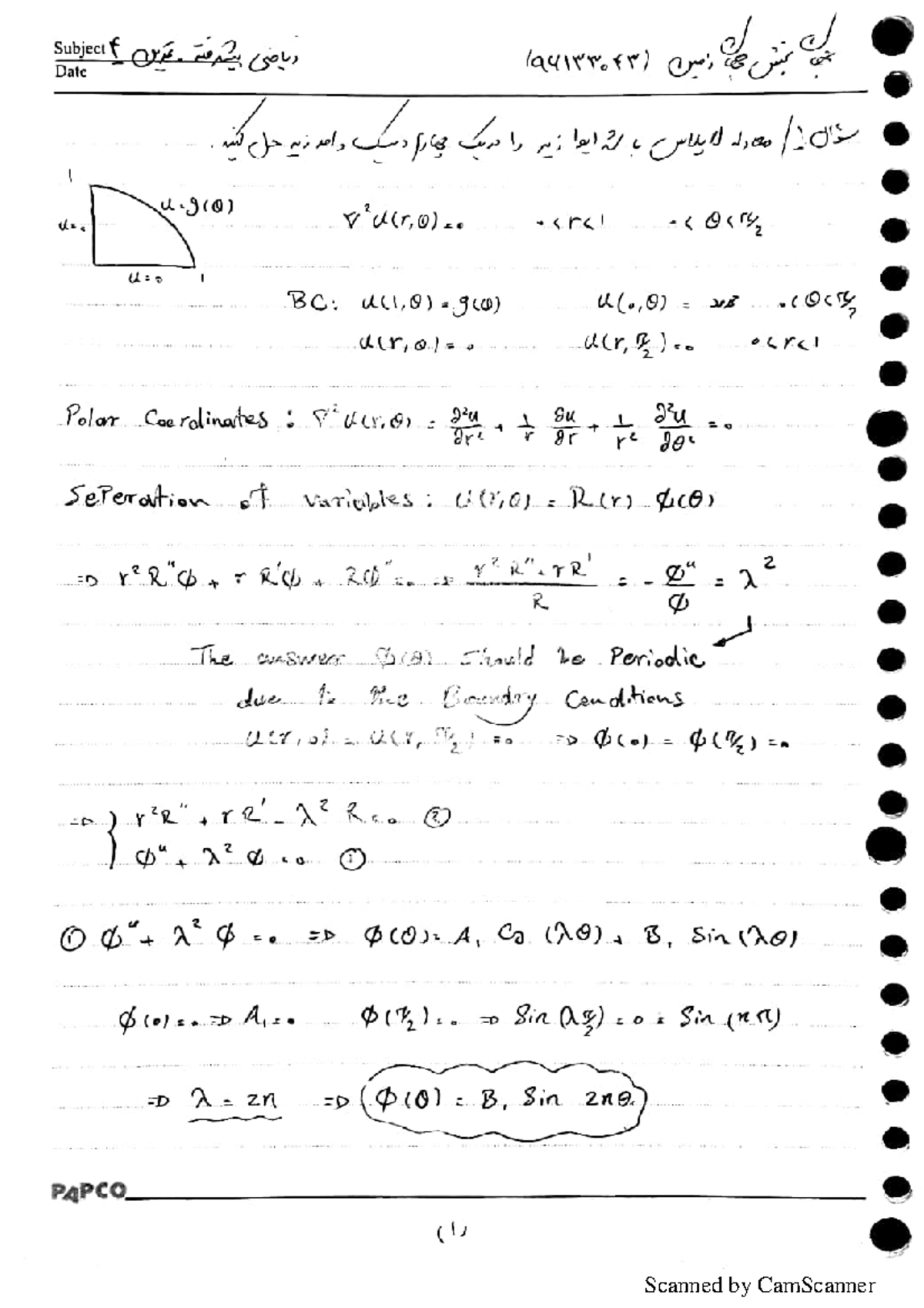 Advanced Math, HW 4 (PDE) - MATH 20 - Studocu