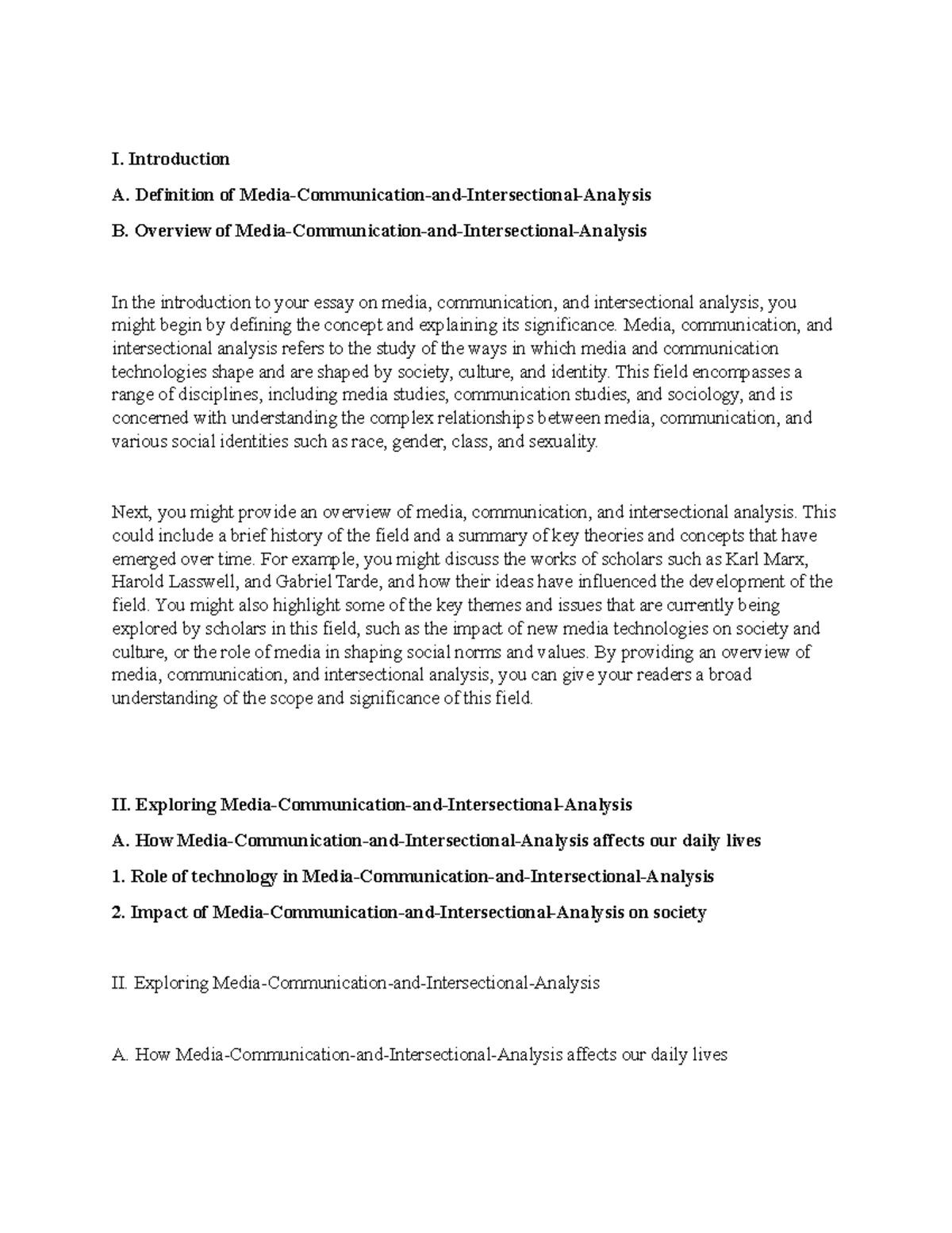 Notes on Media-Communication and Intersectional-Analysis - I ...