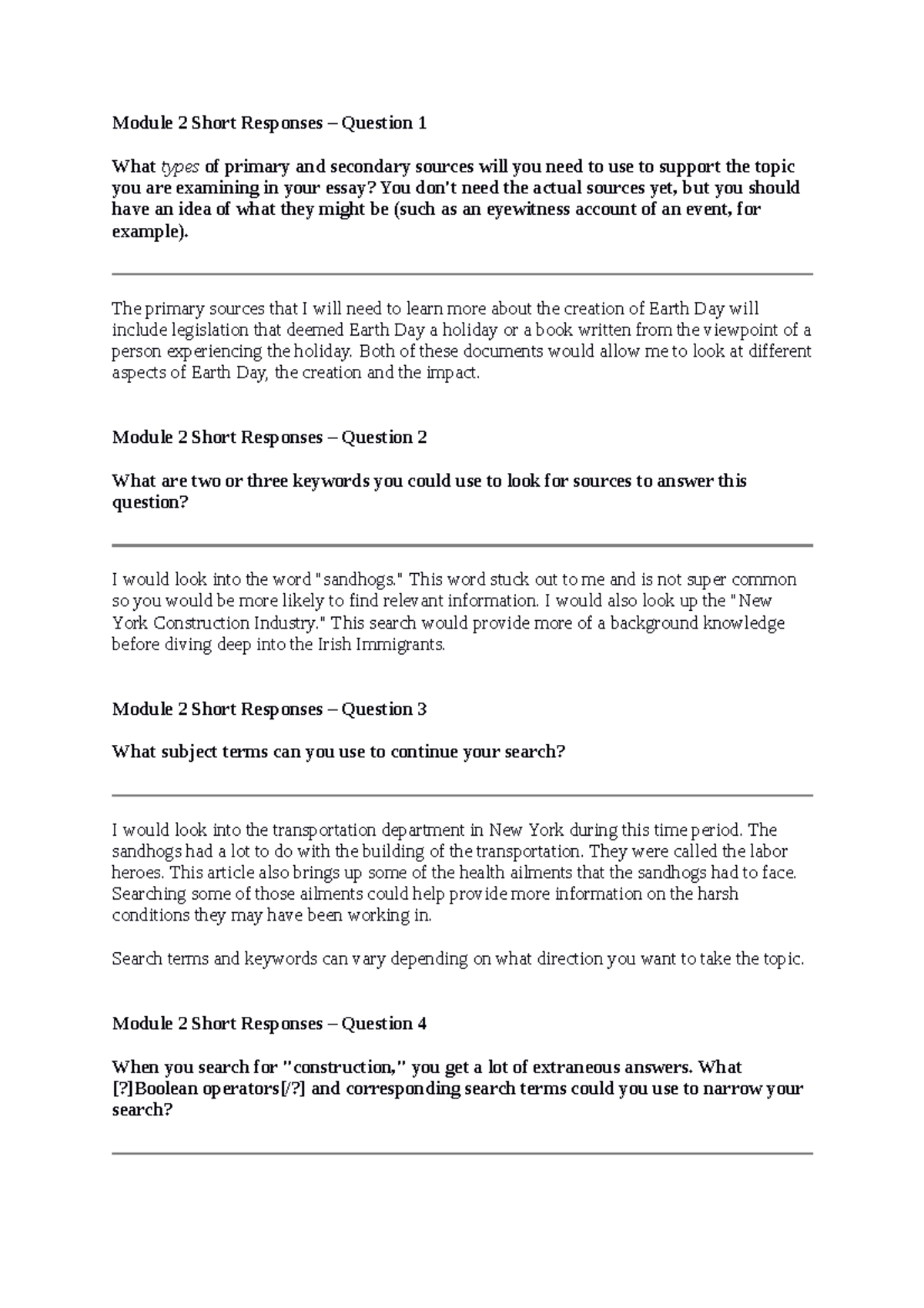 2-2 Short Answers Applied History - Module 2 Short Responses – Question ...
