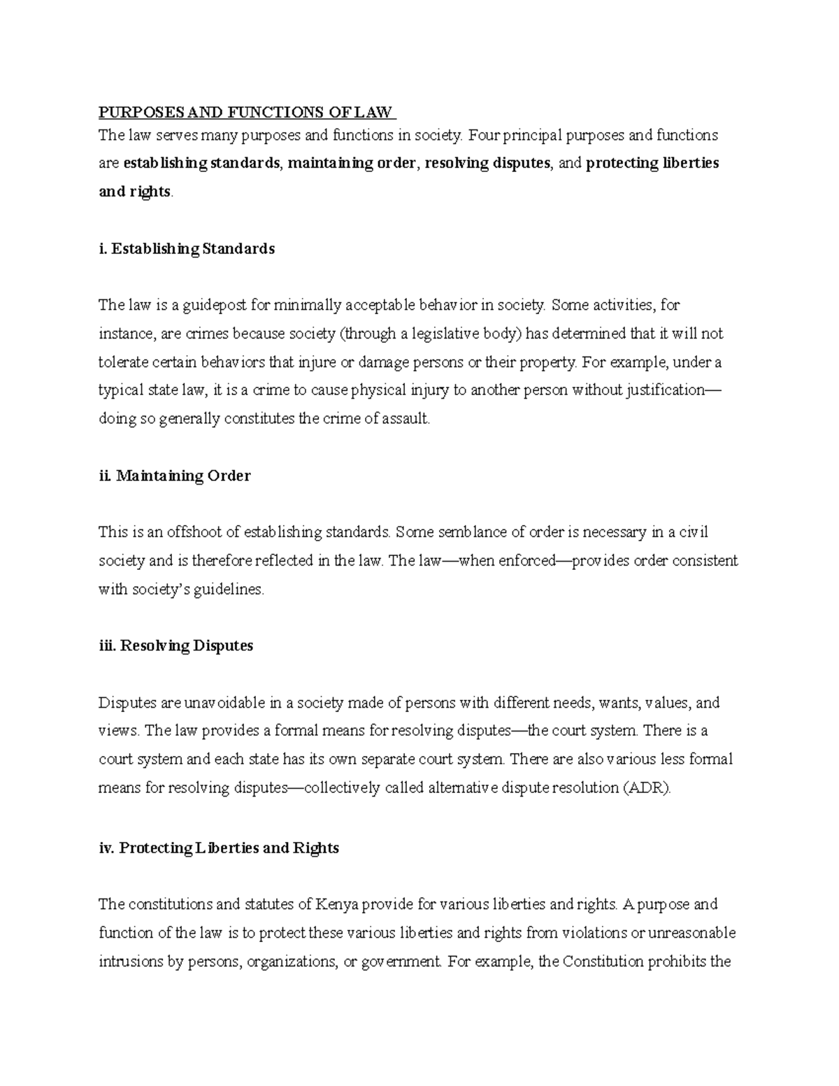 SFL WEEK 1-5 - course outline for social foundations of law - PURPOSES ...