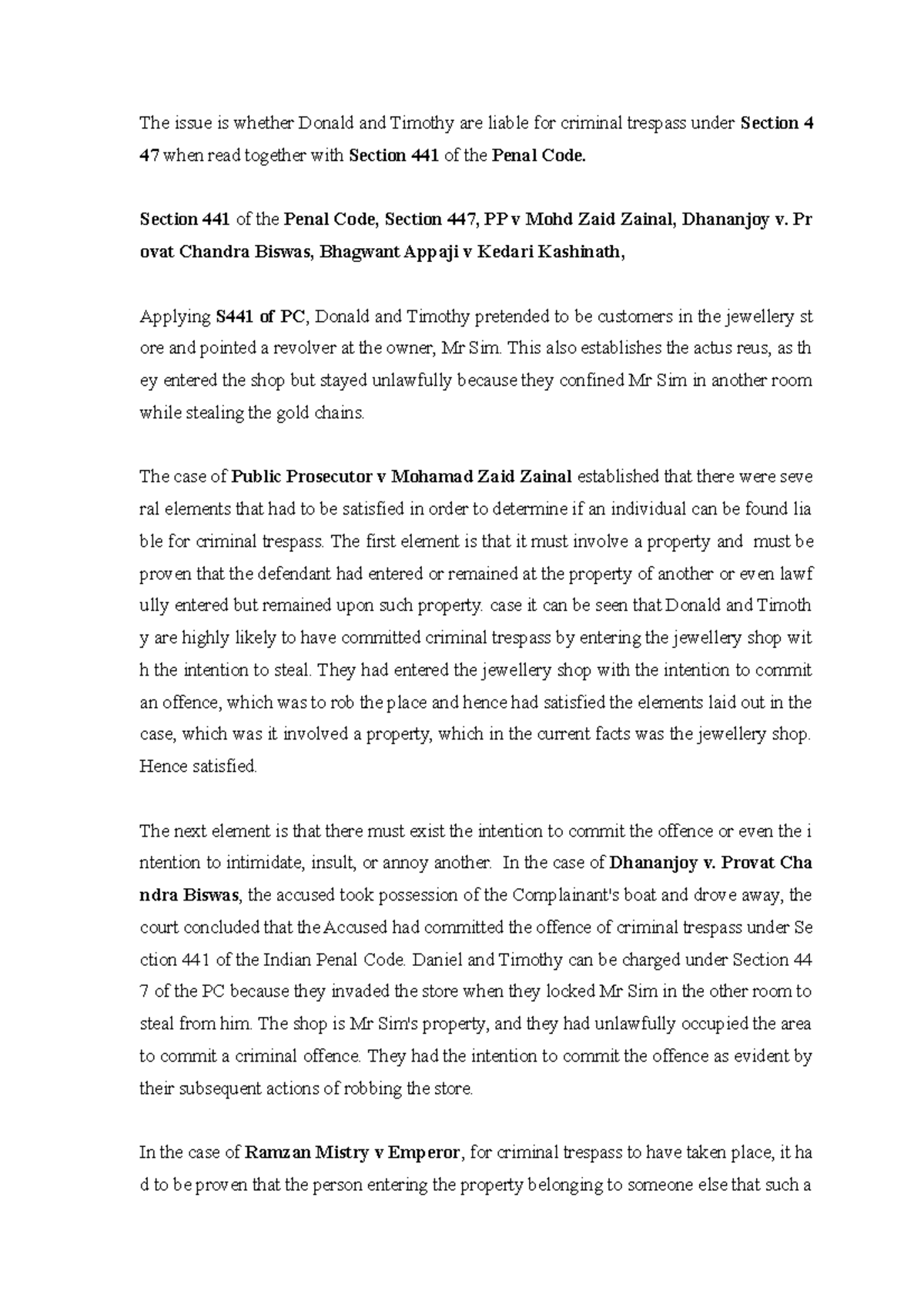 Criminal Law Presentation Script - Criminal Law II - MMU - Studocu