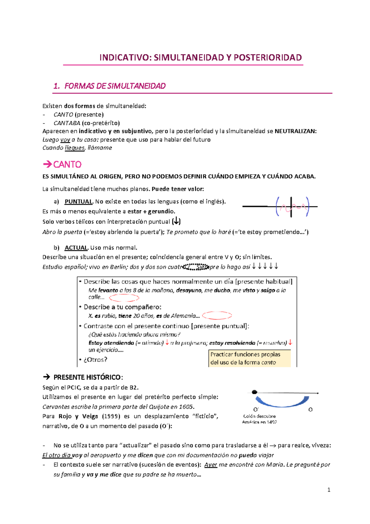 2. Indicativo. Simult y post - INDICATIVO: SIMULTANEIDAD Y ...