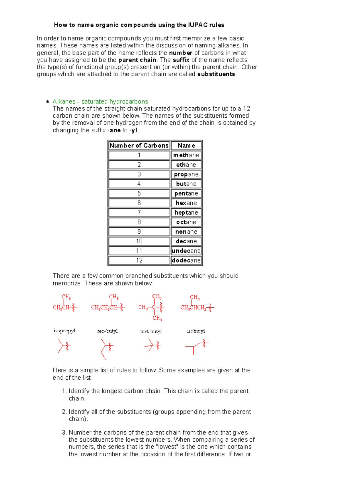 Iupac Rules - .................................................. - How ...