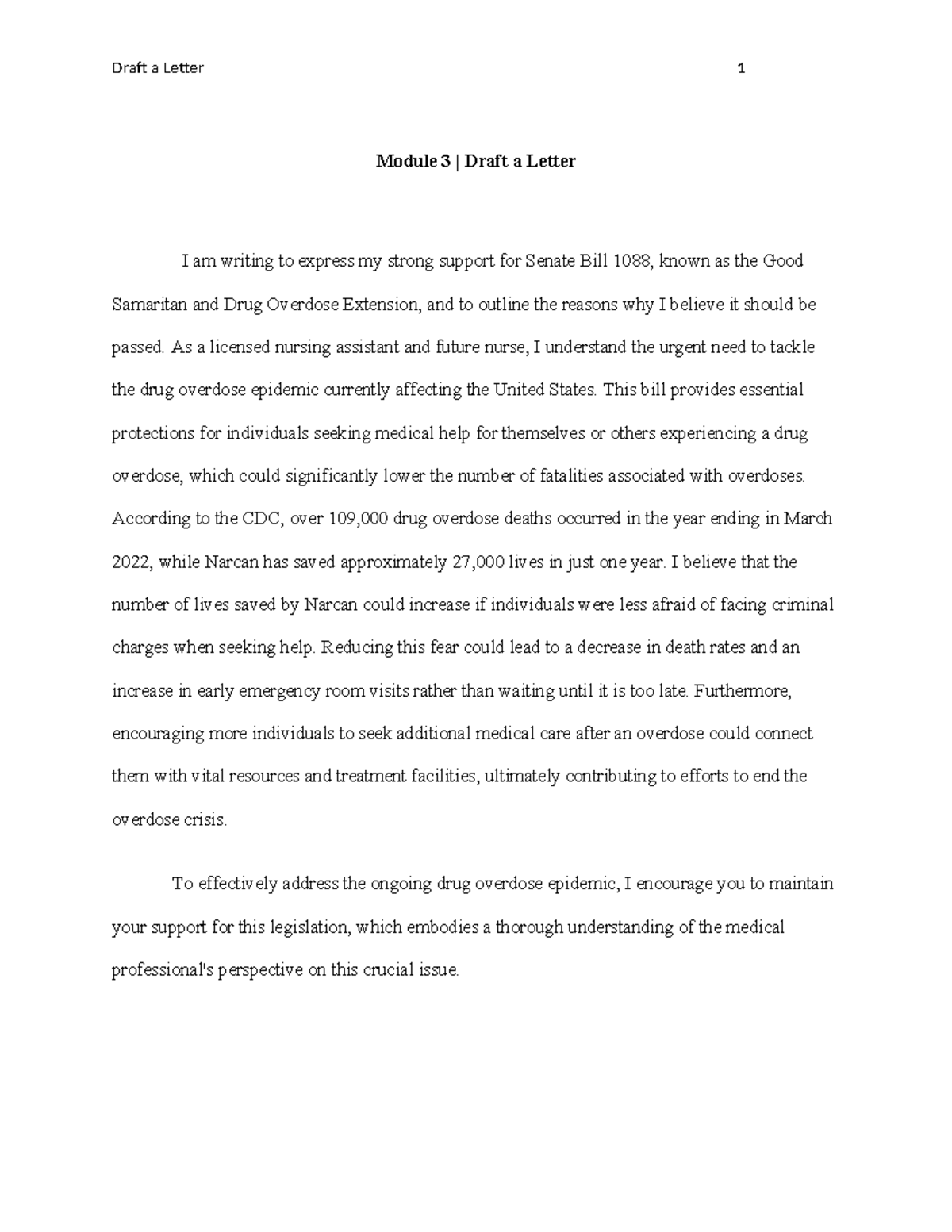 Uploade - Draft a letter - Draft a Letter 1 Module 3 | Draft a Letter I ...
