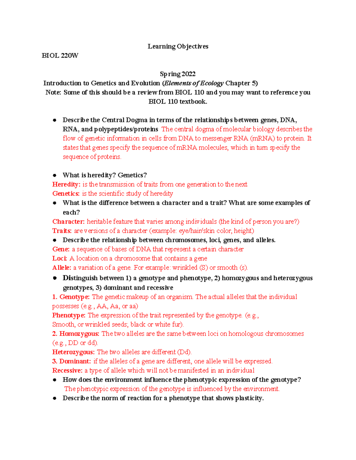1 Learning Objectives (Elements of Ecology Chapter 5) - Google Docs - Learning Objectives BIOL ...