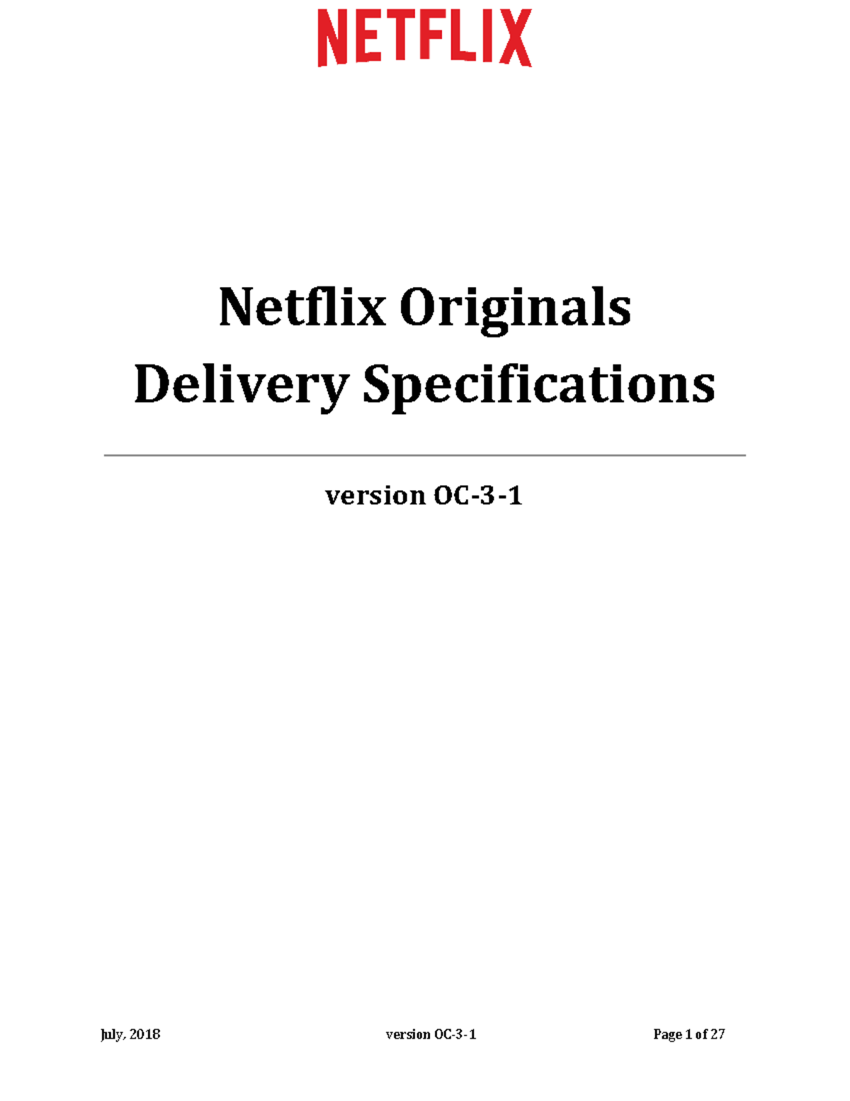 Netflix Originals Delivery Specifications v3 1 - Netflix Originals ...