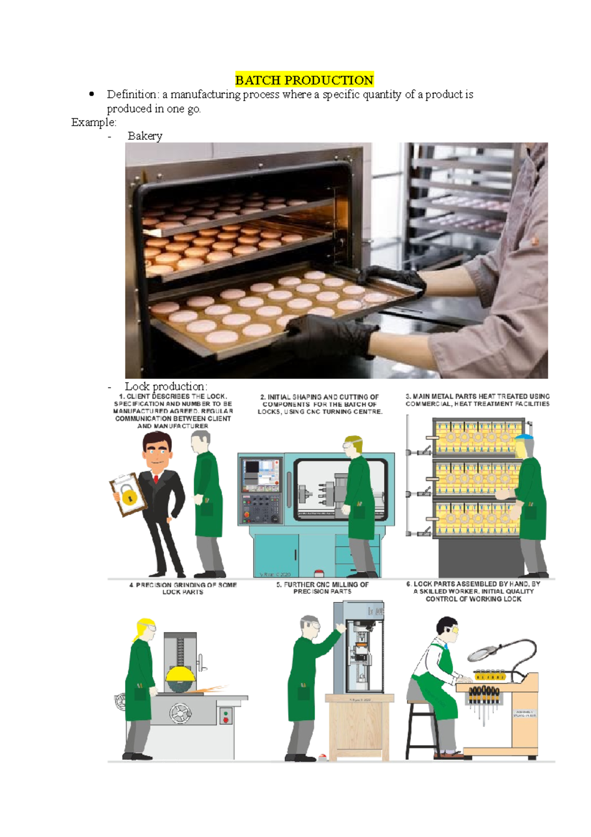 Batch + flow production - BATCH PRODUCTION Definition: a manufacturing ...