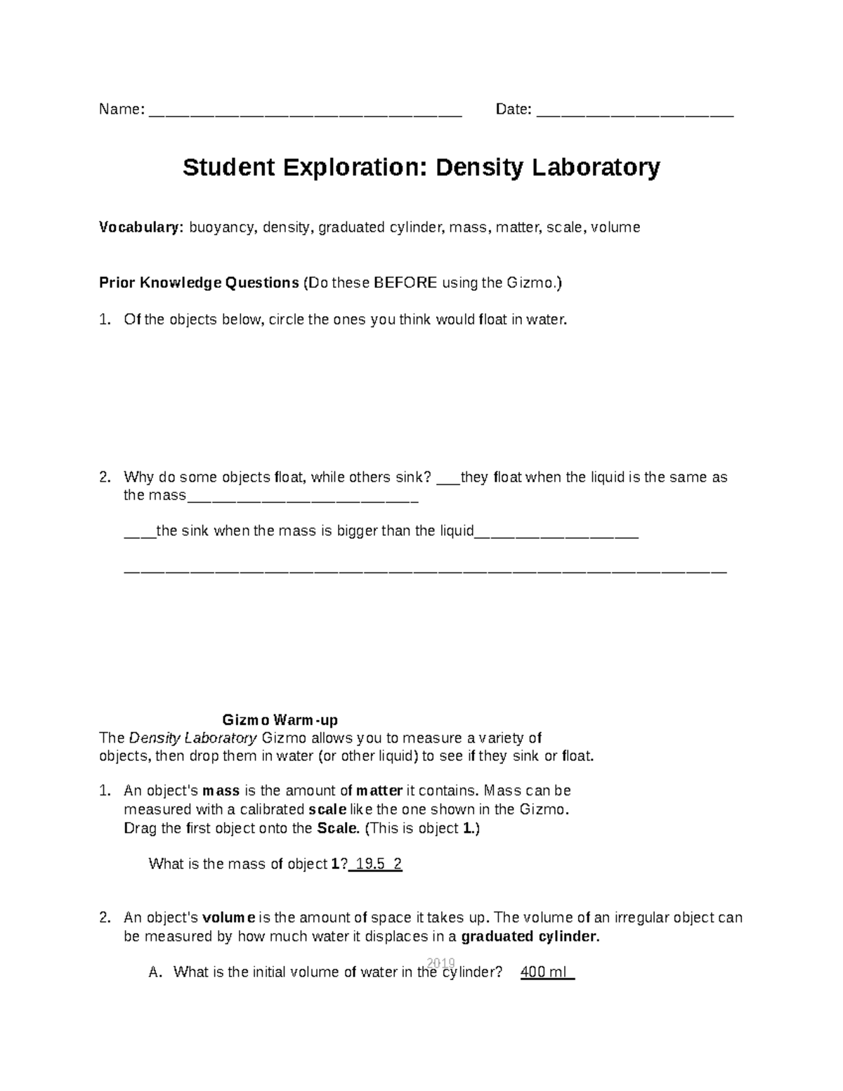 Annotated-Density Lab SE%20%281%29 - Name ...