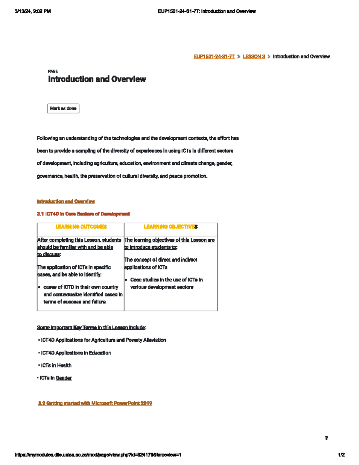 Chapter 2 lesson 3 - notes - 9:02 PM Introduction and Overview LESSON 3 ...