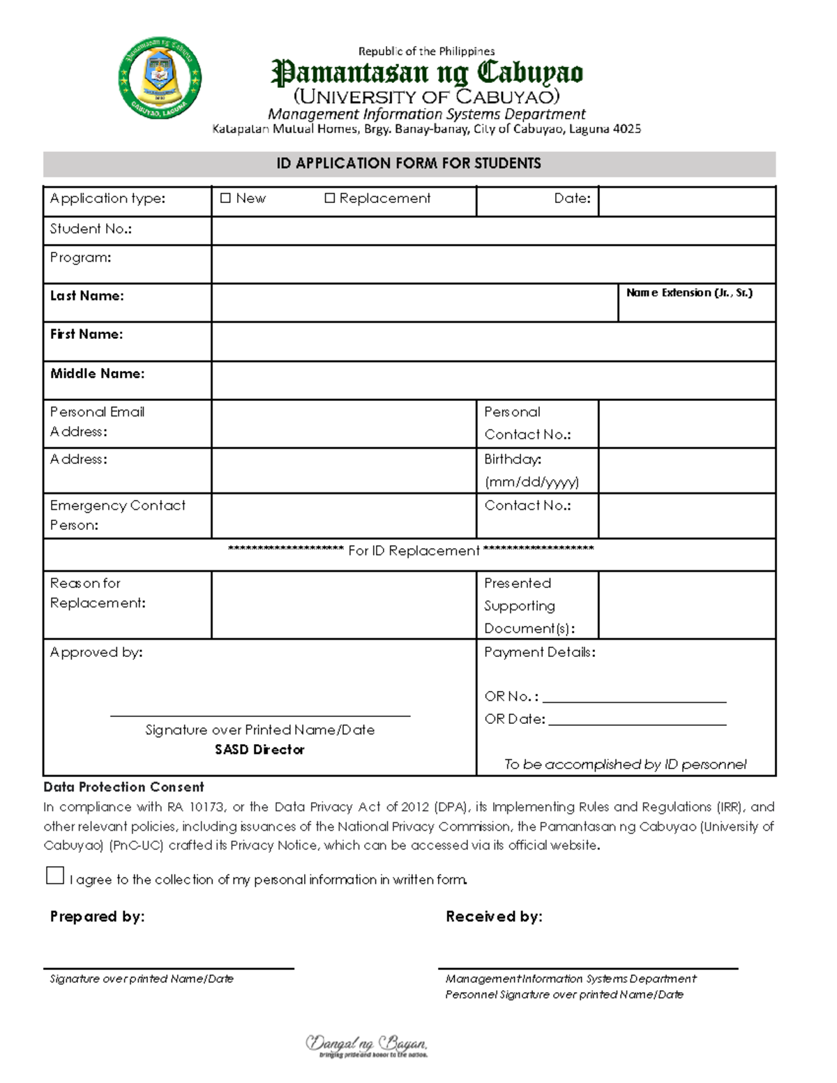 ID- Application-FORM - id application - ID APPLICATION FORM FOR ...