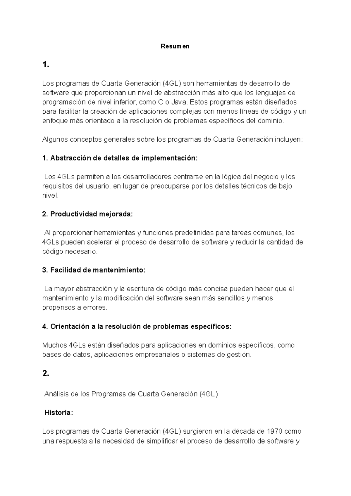 Lenguaje programación.Unidad 1, Actividad 1 - Resumen 1. Los programas ...