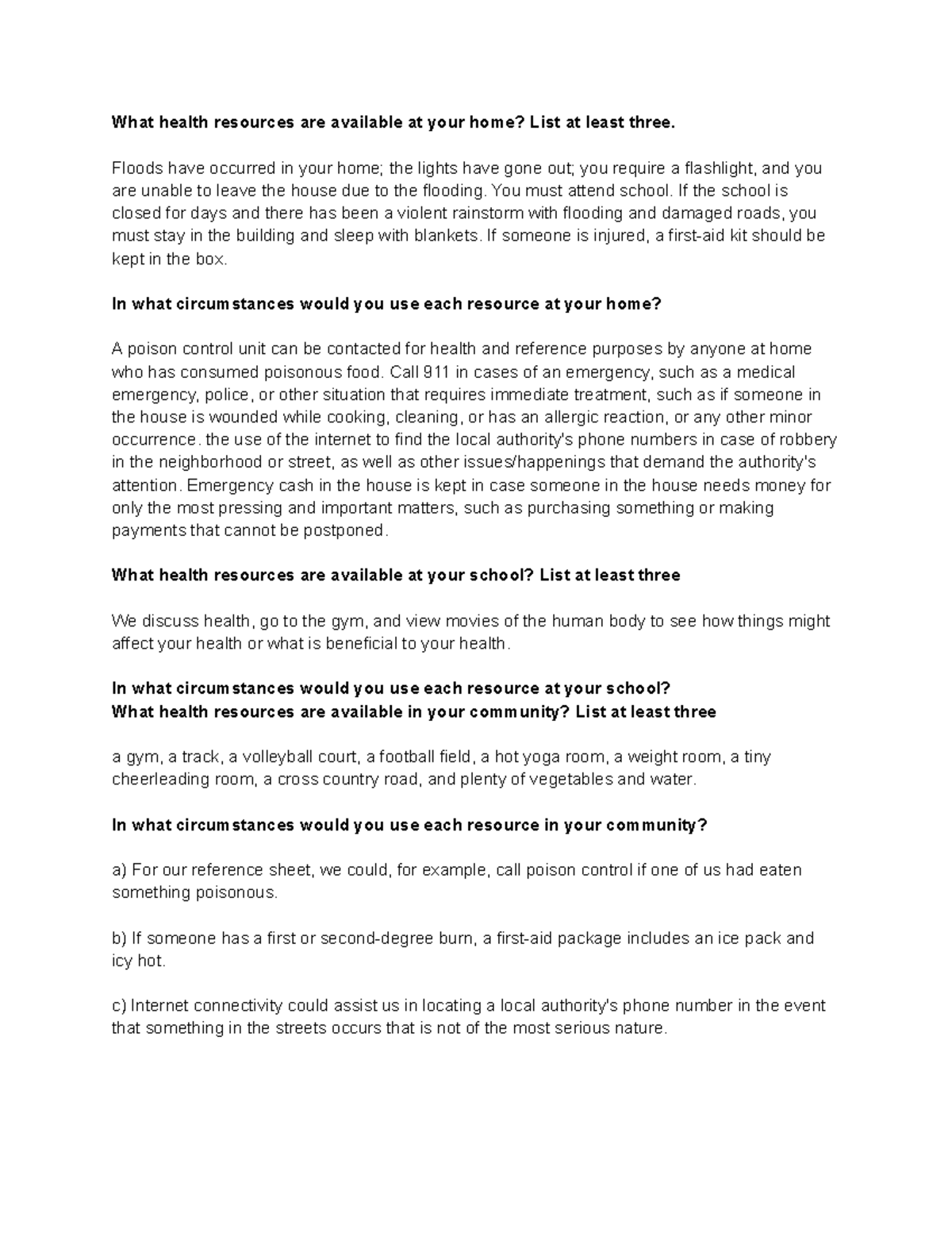 Health Care in the Community - What health resources are available at ...