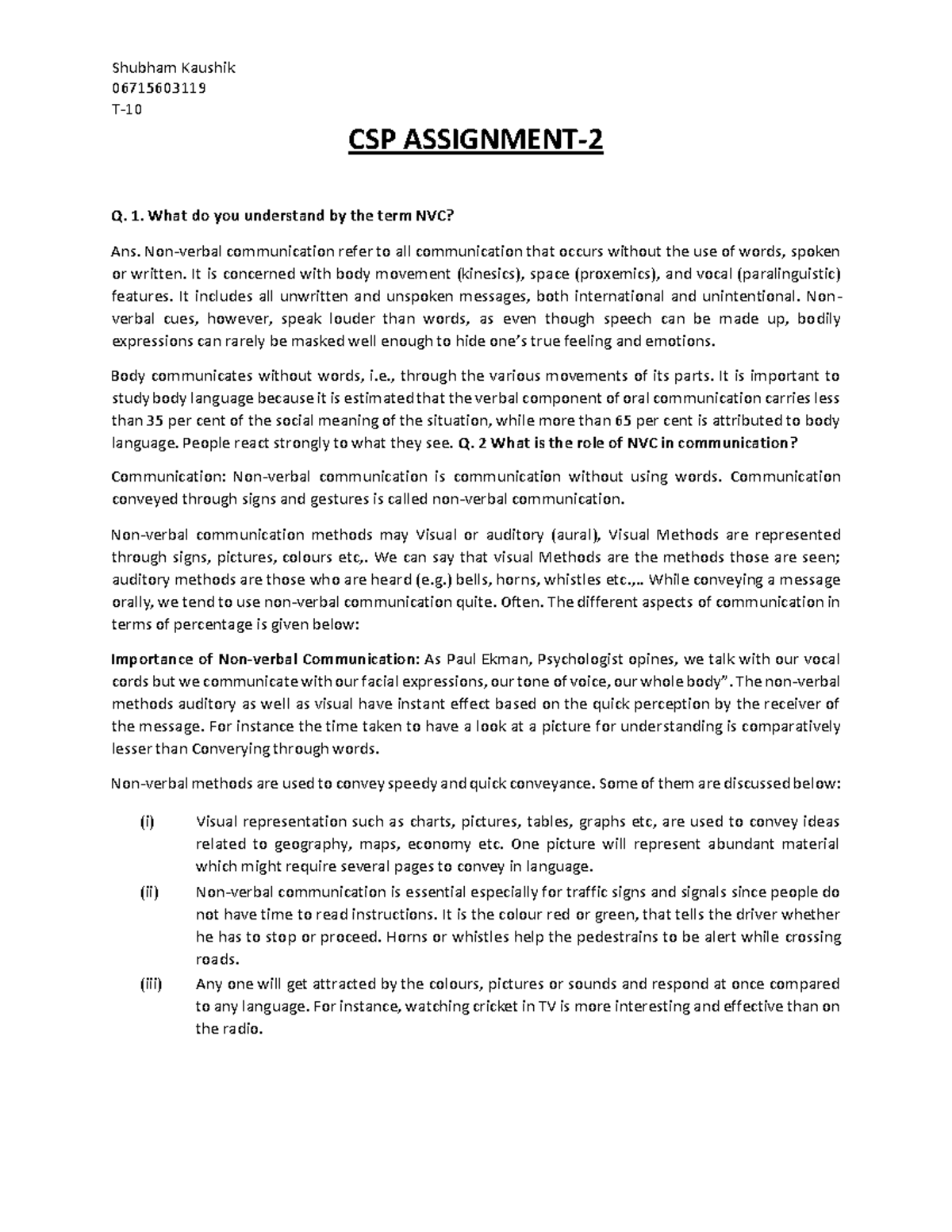 Csp Assign 2 Hello Shubham Kaushik 06715603119 T Csp Assignment Q