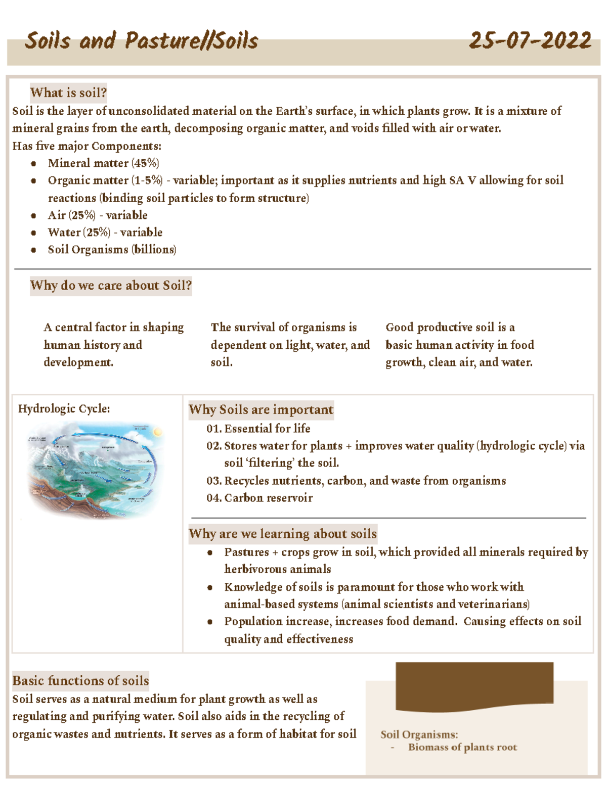 ANS101 - ¬Incomplete¬ - Soils and Pasture//Soils 25-07- What is soil ...