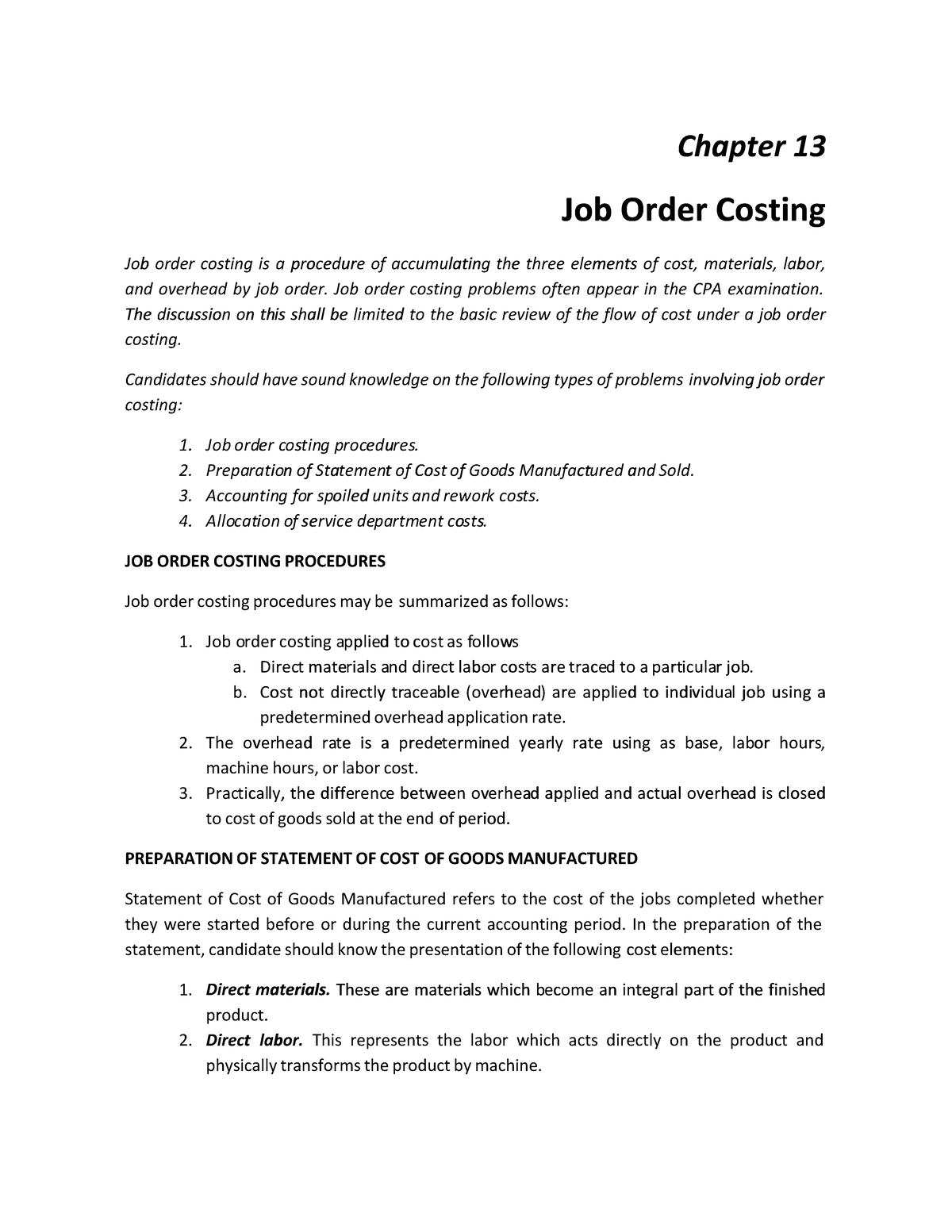 Chap.13 Guerrero Job Order Costing - Chapter 13Chapter 13 Job Order ...