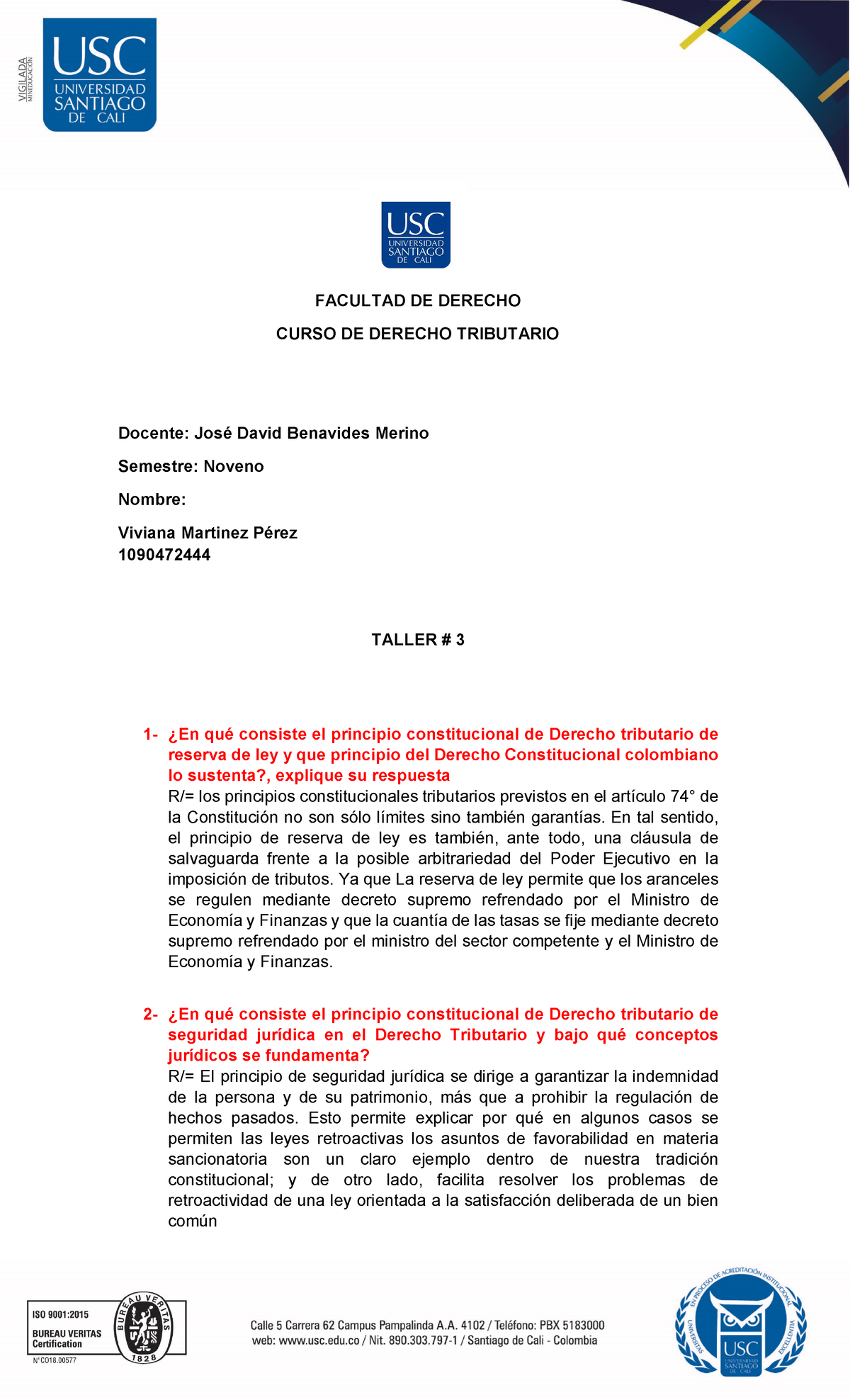 Taller # 3 - wssss sssssssss sssssssssssssss ssssssssss sssssssssssssss ...