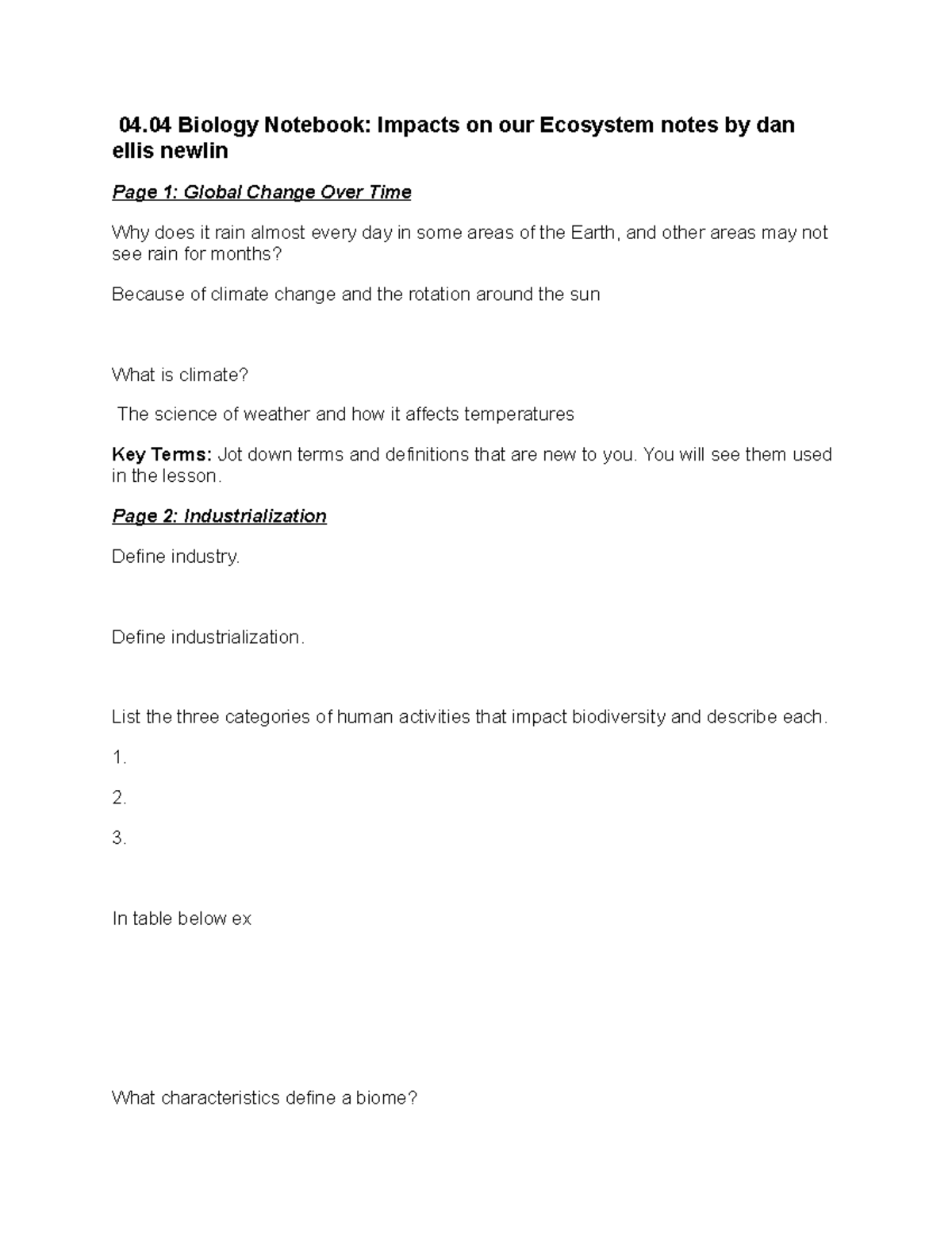 4.04 biology notebook by dan ellis newlin - 04 Biology Notebook ...