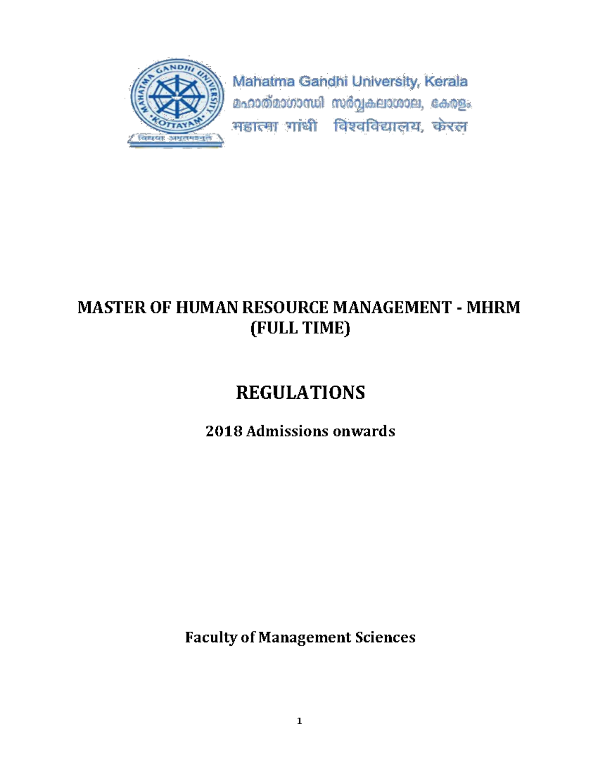 Mahrm - Que and answers - MASTER OF HUMAN RESOURCE MANAGEMENT - MHRM ...