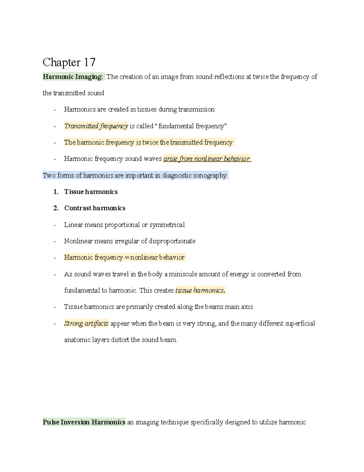 Chapter 17 - Physics Edelman Textbook - Chapter 17 Harmonic Imaging ...