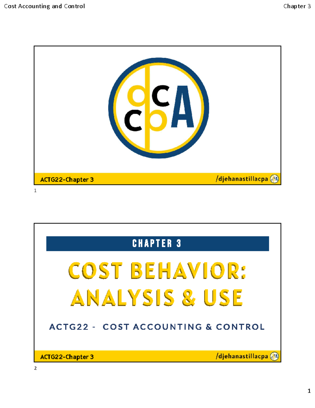 PDF-Chapter 3 OF COST ACCOUNTING FIRST YEAR COLLEGE - ACTG22-Chapter 3 ...