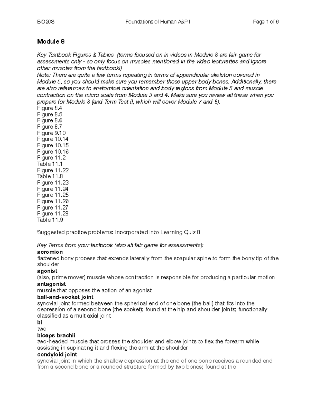 BIO208 Module 8 Key Terms-Figures - Module 8 Key Textbook Figures ...