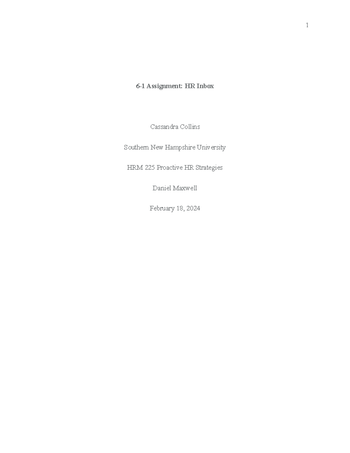 Cc 6 1 Hr Inbox Assignment 6 1 Assignment Hr Inbox Cassandra