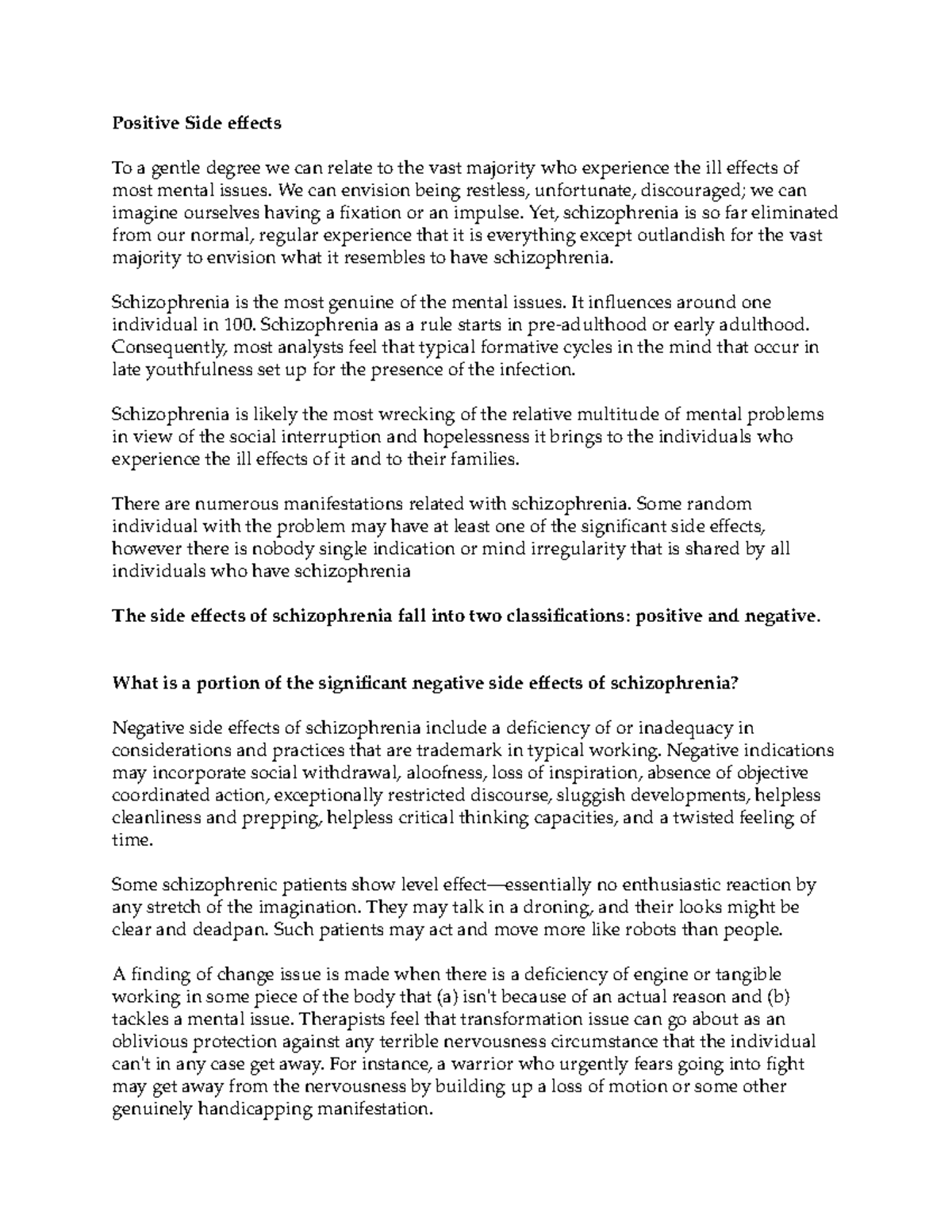 Inordinate Dopamine Action - Positive Side effects To a gentle degree ...