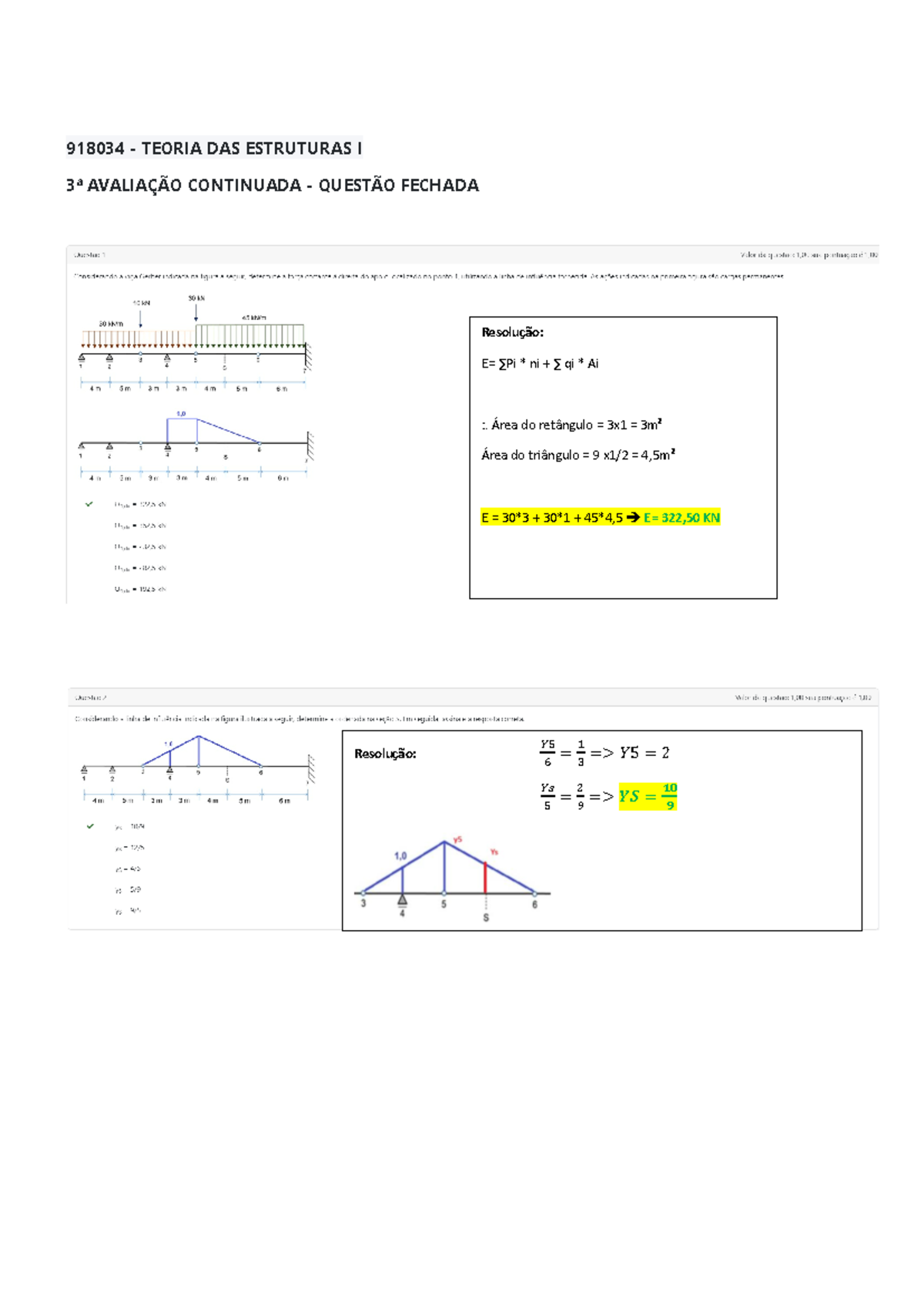 ACQF Teoria DAS Estruturas 3 Semana - Teoria das Estruturas I - 918034 ...