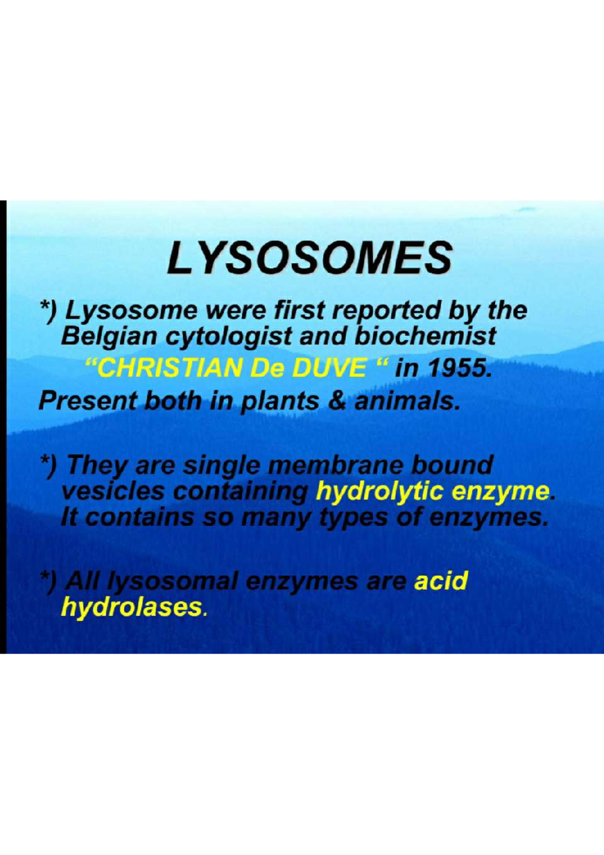 Lysosomes - lysosome notes - Bsc zoology - Studocu