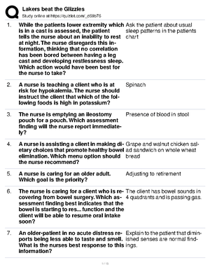Bowel Elimination Complete Nursing Fundamentals - Bowel ...