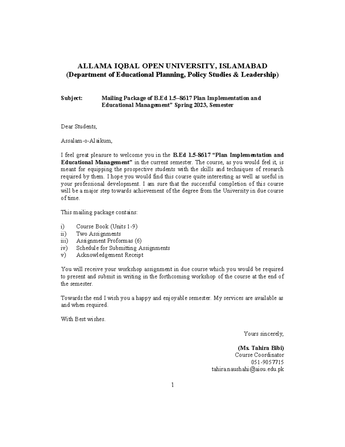 8617 - assignment question of leadership & mangement - ALLAMA IQBAL OPEN UNIVERSITY, ISLAMABAD ...