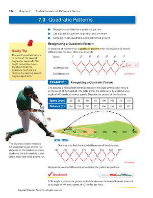 Topic 1b Exponential Modeling - 7 Exponent ial Pat t erns 312 Chapt er ...
