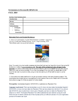 Spanish II Final Exam Study Guide - EXACT FORMAT OF THE TEST MULTIPLE ...