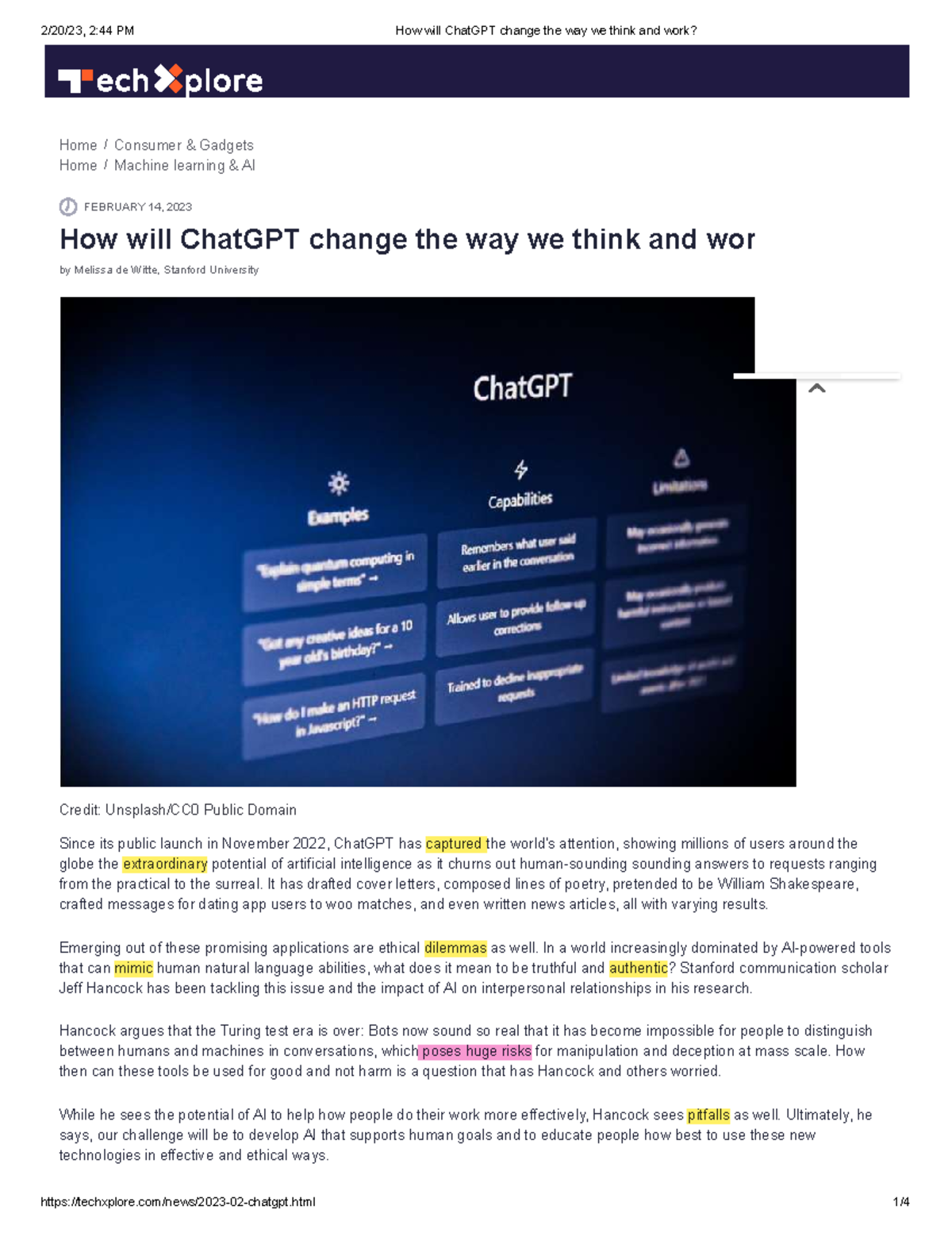 How will Chat GPT change the way we think and work - Home / Consumer ...