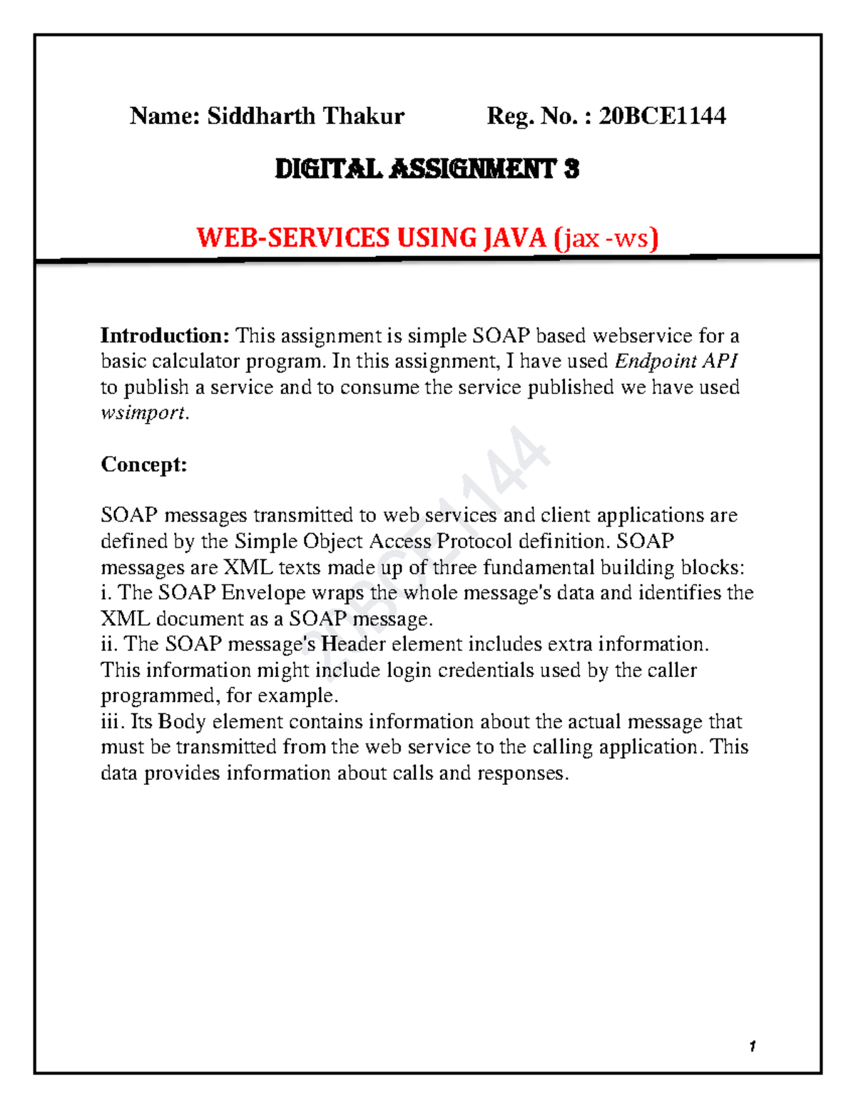 20BCE1144 CSE4001 DA3 - Name: Siddharth Thakur Reg. No. : 20BCE DIGITAL ASSIGNMENT 3 WEB ...