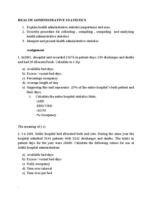 Health DATA Classification Notes 2-1 - HEALTH DATA CLASSIFICATION ...