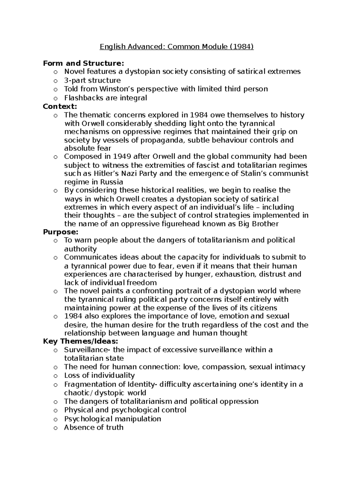 English Advanced HSC Notes - English Advanced: Common Module (1984 ...