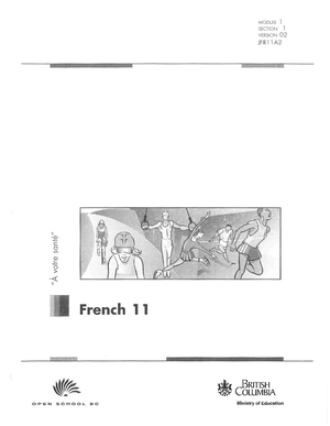 Dossier 5 French 102 Summary ubc french - FREN 102 - UBC - Studocu