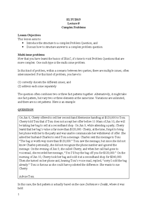 Lecture 4 CRARC - ELTU Lesson 4 Supplementary Notes An attempt at the ...