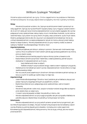 Sprawdz nas test makbet - Materiały do serii „Sztuka wyrazu” pobrane ze ...