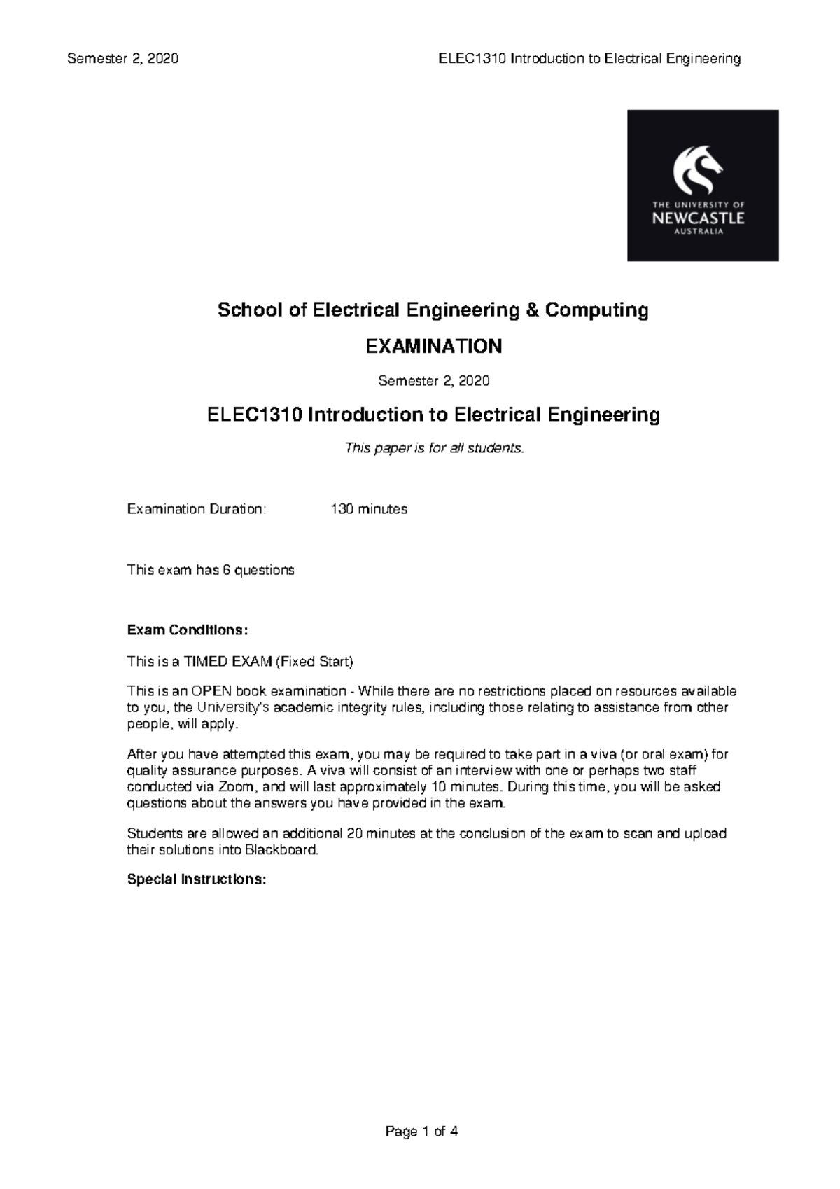 ELEC1310 CAL 2020 S2 Final Exam - School of Electrical Engineering ...