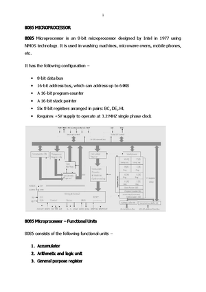 Microprocessor pin diagram - Microprocessor - 8085 Pin Configuration ...
