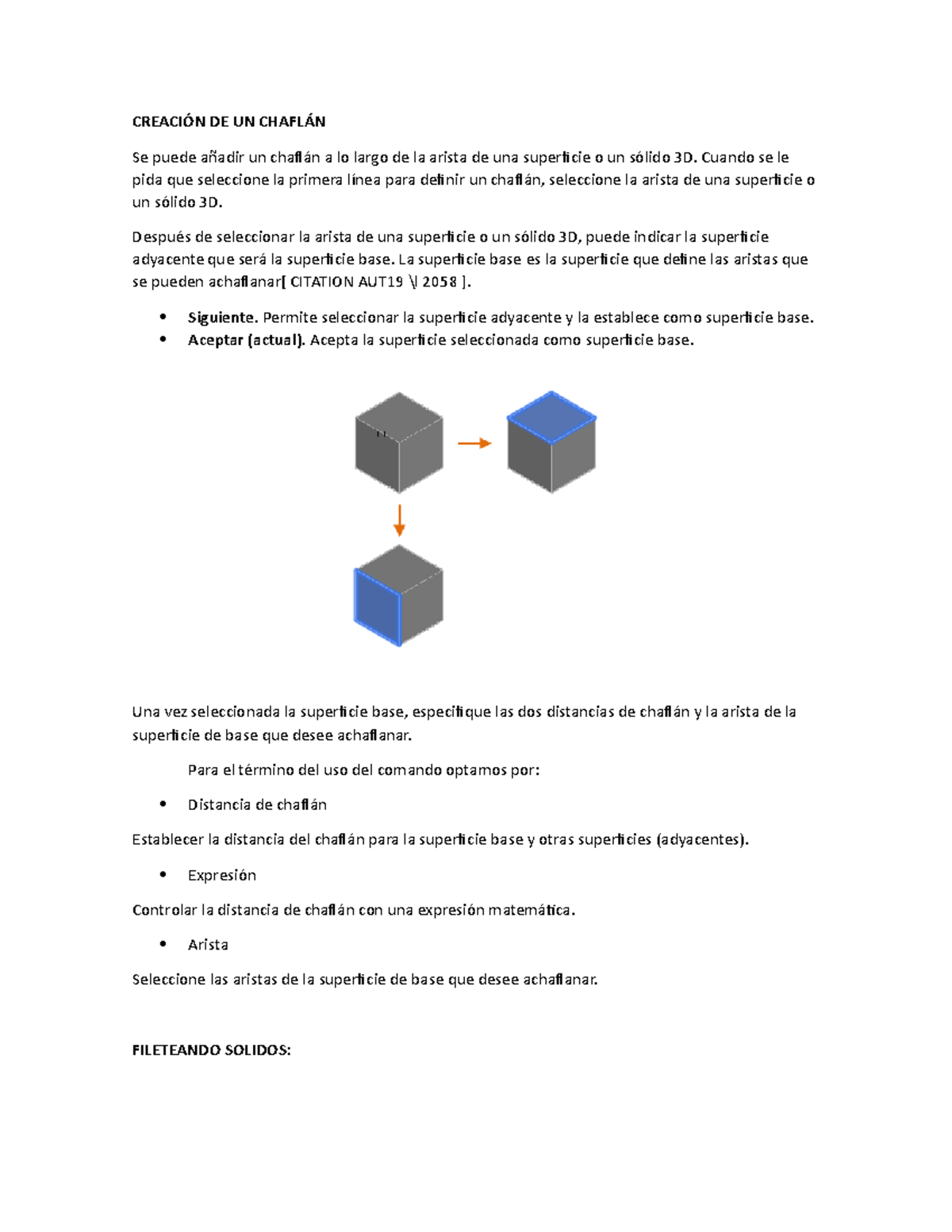 Creación DE UN Chaflán - Dibujo de Ing- Autocad - CREACIÓN DE UN ...