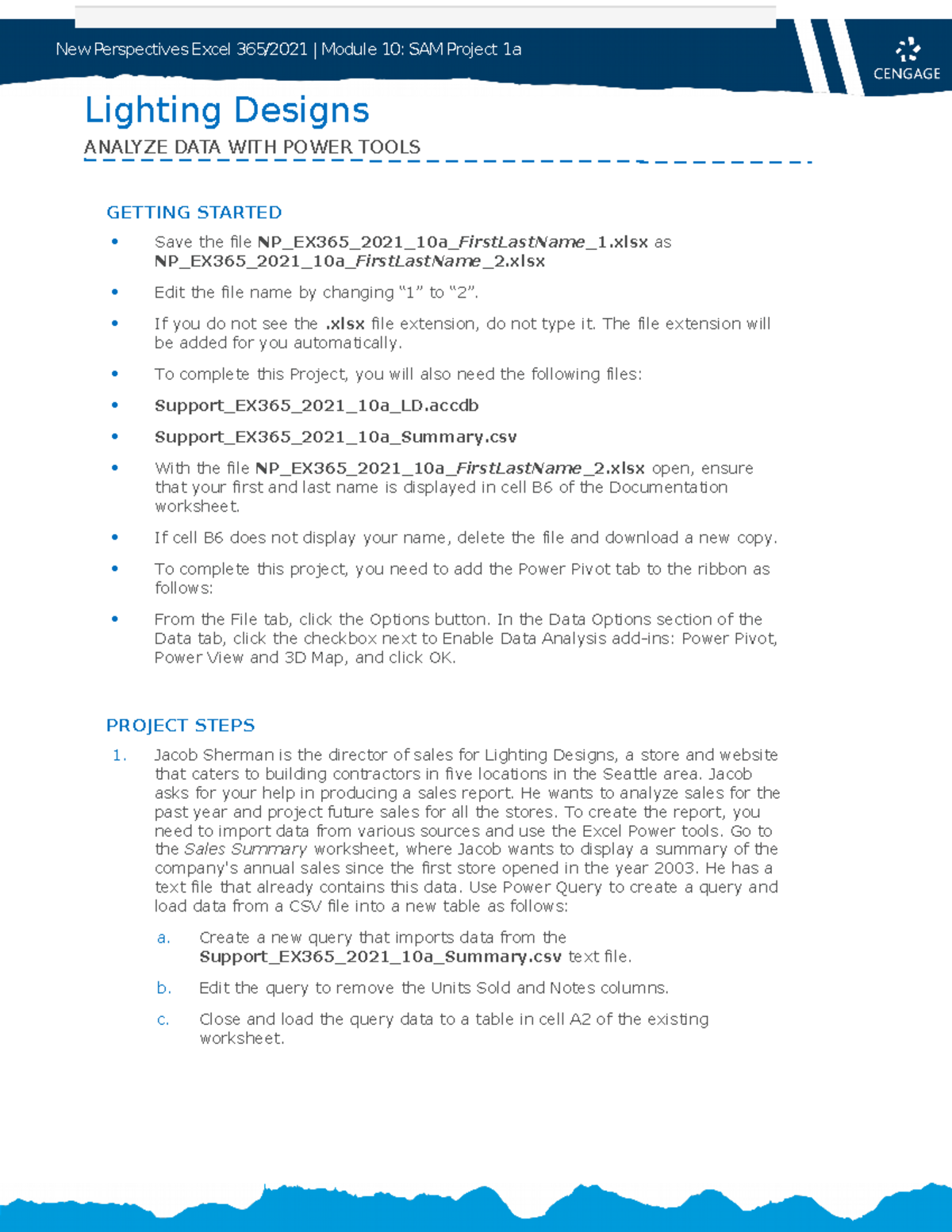Instructions NP EX365 2021 10a - New Perspectives Excel 365/2021 ...