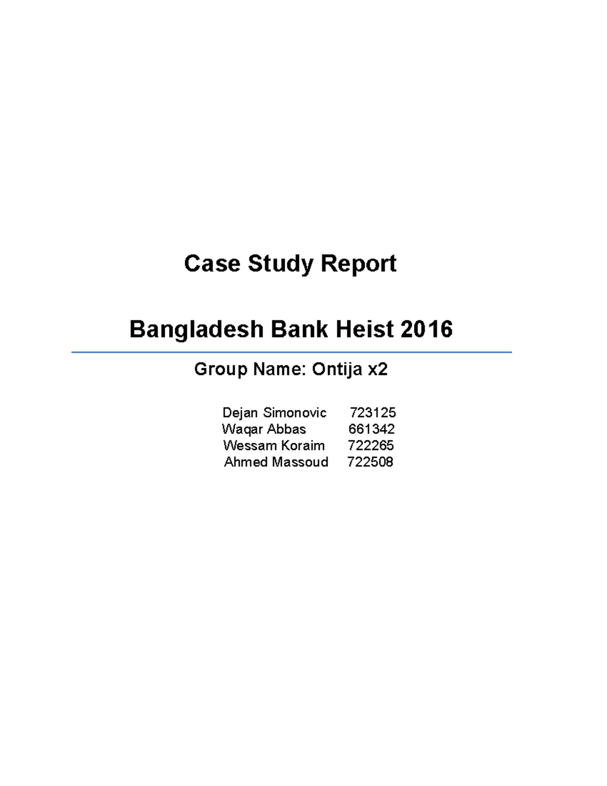 Bangladesh Bank Case Study Report - Case Study Report Bangladesh Bank ...