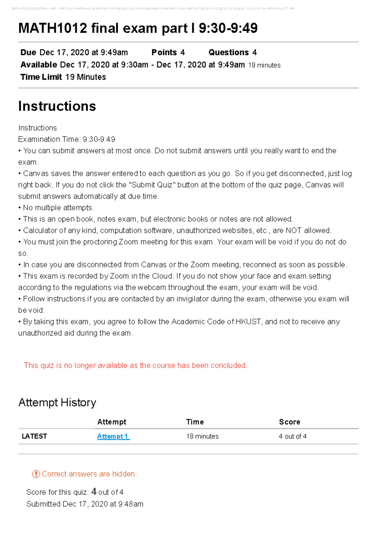 (MATH1012)[2020](f)final =ejwi^ 54860 - MATH1012 final exam part I 9:30-9: Due Dec 17, 2020 at ...